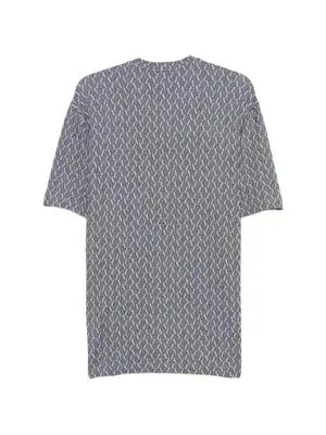 Giorgio Armani Geometric-pattern T-shirt - Blue