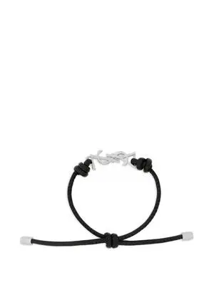 Saint Laurent Monogram Detail Bracelet - Silver