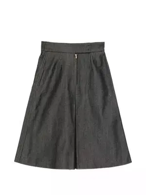 LOUIS VUITTON Denim A-line Midi Skirt