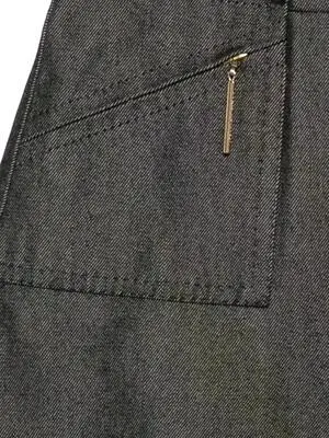 LOUIS VUITTON Denim A-line Midi Skirt
