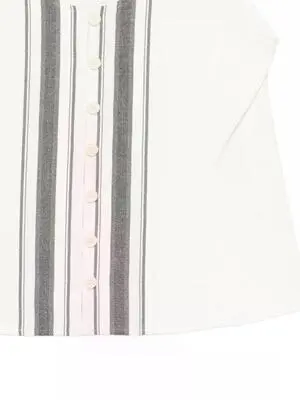 LOW CLASSIC Striped Button Top - Neutrals