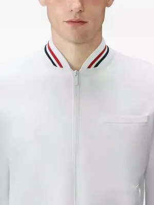 Thom Browne Intarsia-knit Bomber Jacket - White