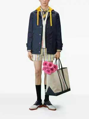 Thom Browne Hooded Ripstop Coat