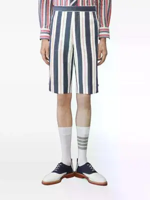 Thom Browne Striped Seersucker Shorts