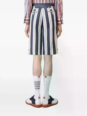 Thom Browne Striped Seersucker Shorts