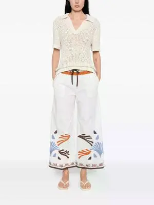 Herno Printed Drawstring Trousers - Neutrals