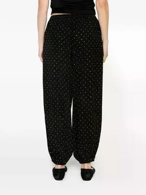 Sandro Rhinestone Embellished Wide-leg Trousers