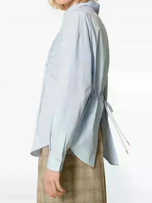 TWINSET Embroidered Rose Oxford Shirt