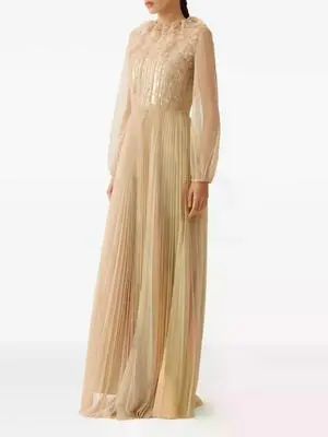 Fabiana Filippi Sequin-embellished Pleated Maxi Dress