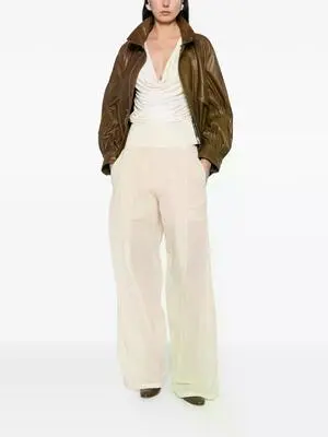 Sportmax Pleated High-waisted Trousers - Neutrals