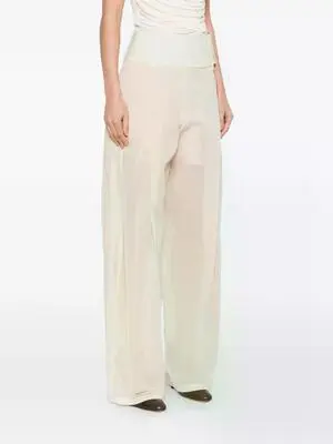Sportmax Pleated High-waisted Trousers - Neutrals
