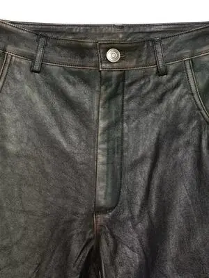 GIORGIO BRATO Buttoned Leather Trousers