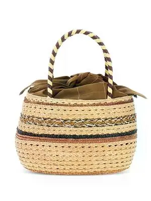 EXQUISITE J Woven Chain Clutch Bag