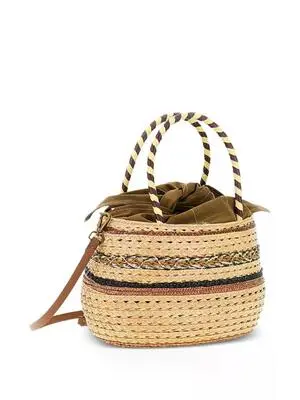 EXQUISITE J Woven Chain Clutch Bag