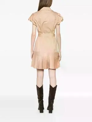 TWINSET Belted Pleated Mini Dress