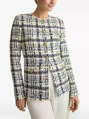 St. John Tweed Jacket With Gold-tone Hardware