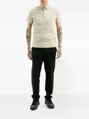 ZANONE Button Polo Shirt - Neutrals