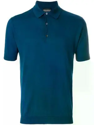 John Smedley Adrian Polo Top - Blue