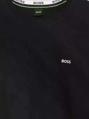 BOSS Logo-print Crew Neck T-shirt - Black