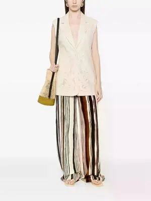 TWINSET Embroidered Sleeveless Waistcoat - Neutrals