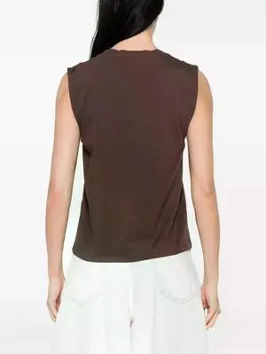 BLUGIRL Embellished V-neck Top - Brown