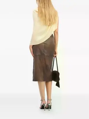 ROTATE BY BIRGER CHRISTENSEN Draped Chiffon Cape Top