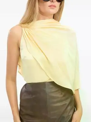 ROTATE BY BIRGER CHRISTENSEN Draped Chiffon Cape Top