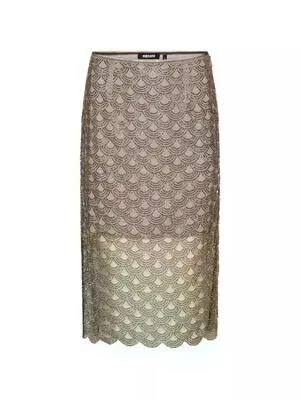 ROTATE BY BIRGER CHRISTENSEN Sequin-embellished Midi Skirt - Grey