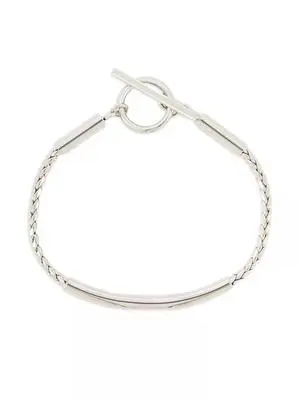 Saint Laurent Rope-chain Tube Bracelet - Silver