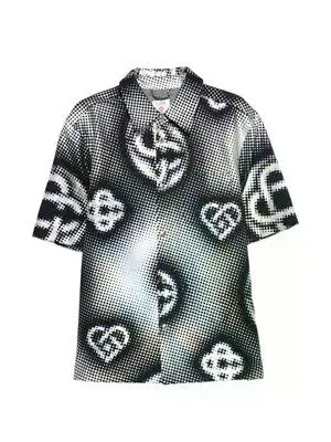 Casablanca Pearlescent Monogram Shirt - Black