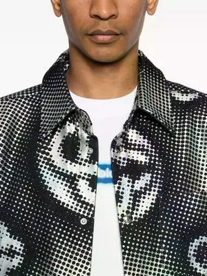 Casablanca Pearlescent Monogram Shirt - Black