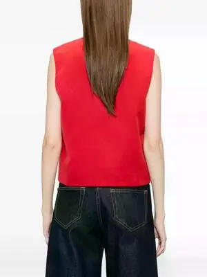 BLAZÉ MILANO Gliss Button Waistcoat - Red