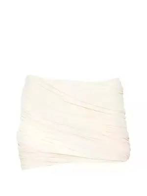 Rick Owens Ruched Mini Fitted Skirt