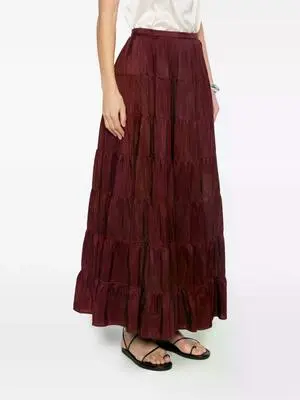 FORTE_FORTE Tie Maxi Skirt - Red