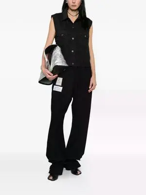 HAIKURE Ryder Frayed Denim Gilet - Black