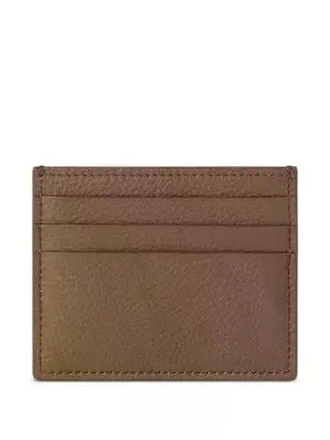 Brunello Cucinelli Grained Calfskin Card Case - Brown