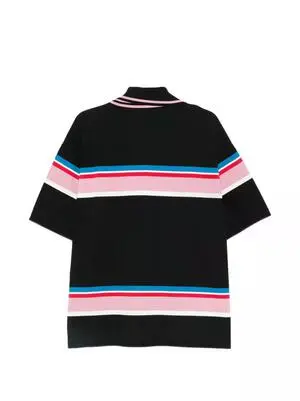 Kolor Striped Polo Shirt - Black