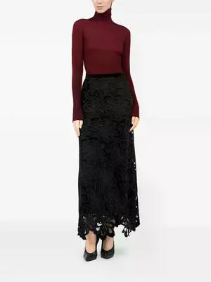 Roberto Cavalli Floral Lace Maxi Skirt