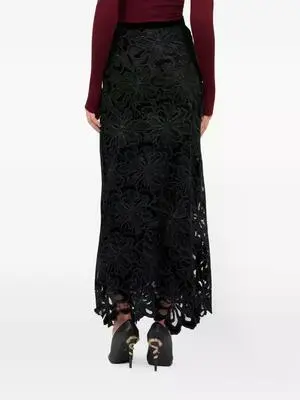 Roberto Cavalli Floral Lace Maxi Skirt