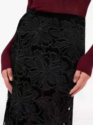 Roberto Cavalli Floral Lace Maxi Skirt