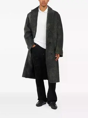 Roberto Cavalli Double-breasted Distressed-effect Coat