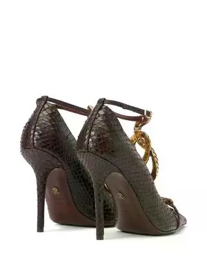 Roberto Cavalli Snake-motif Pointed-toe Pumps