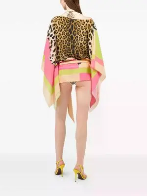 Roberto Cavalli Animal-print Tie-waist Kaftan