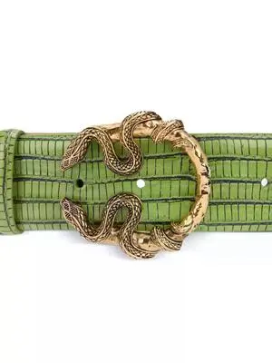 Roberto Cavalli Snake-buckle Belt - Green