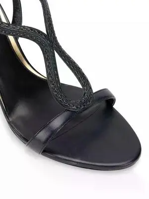 Roberto Cavalli T-strap Stiletto Sandals - Black