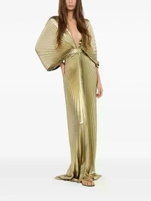 Roberto Cavalli V-neck Maxi Dress - Gold