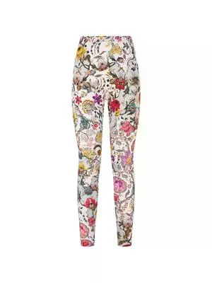 Roberto Cavalli Floral-print Leggings - Neutrals