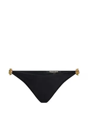 Roberto Cavalli Logo-detail Bikini Bottoms - Black