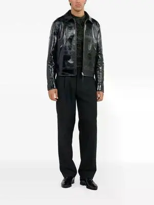 Roberto Cavalli Zip-up Leather Jacket