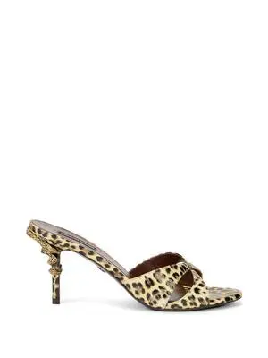Roberto Cavalli Leopard-print Crossover Sandals